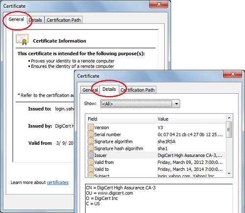 Viewing Certificate Details
