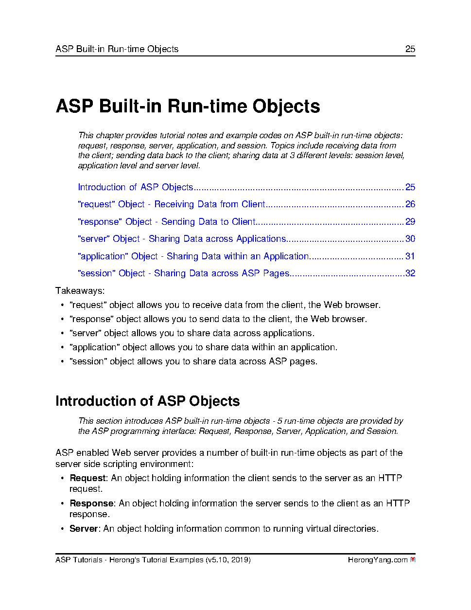 Full Version in PDF/EPUB: ASP Tutorials