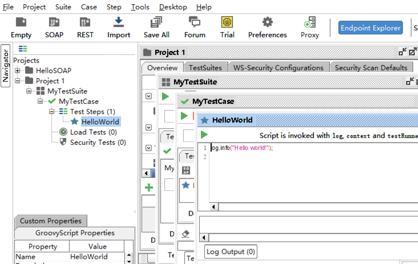 Creating SoapUI Test Projects